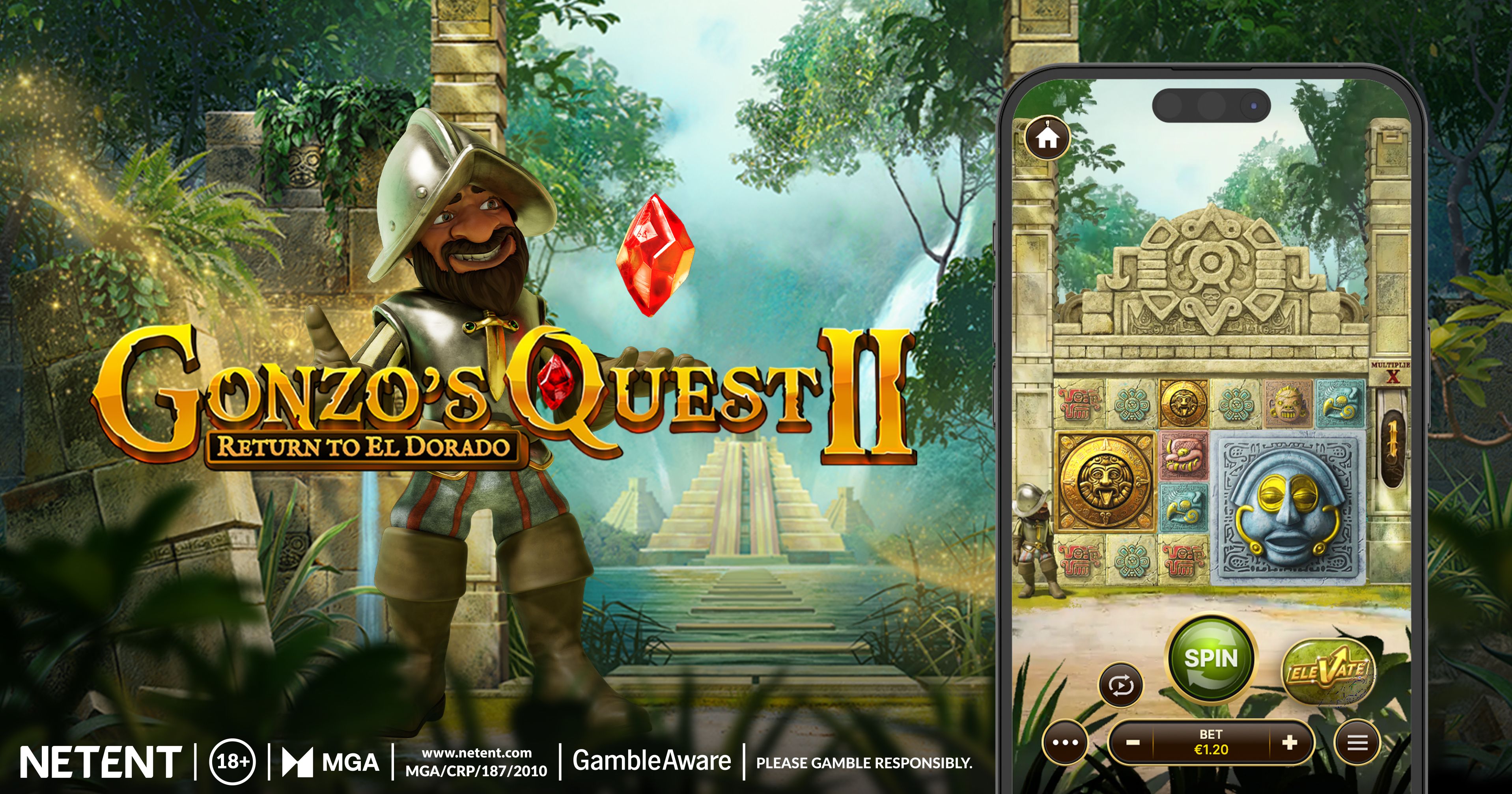 Gonzo's Quest II: Return to El Dorado - A Slot by NetEnt