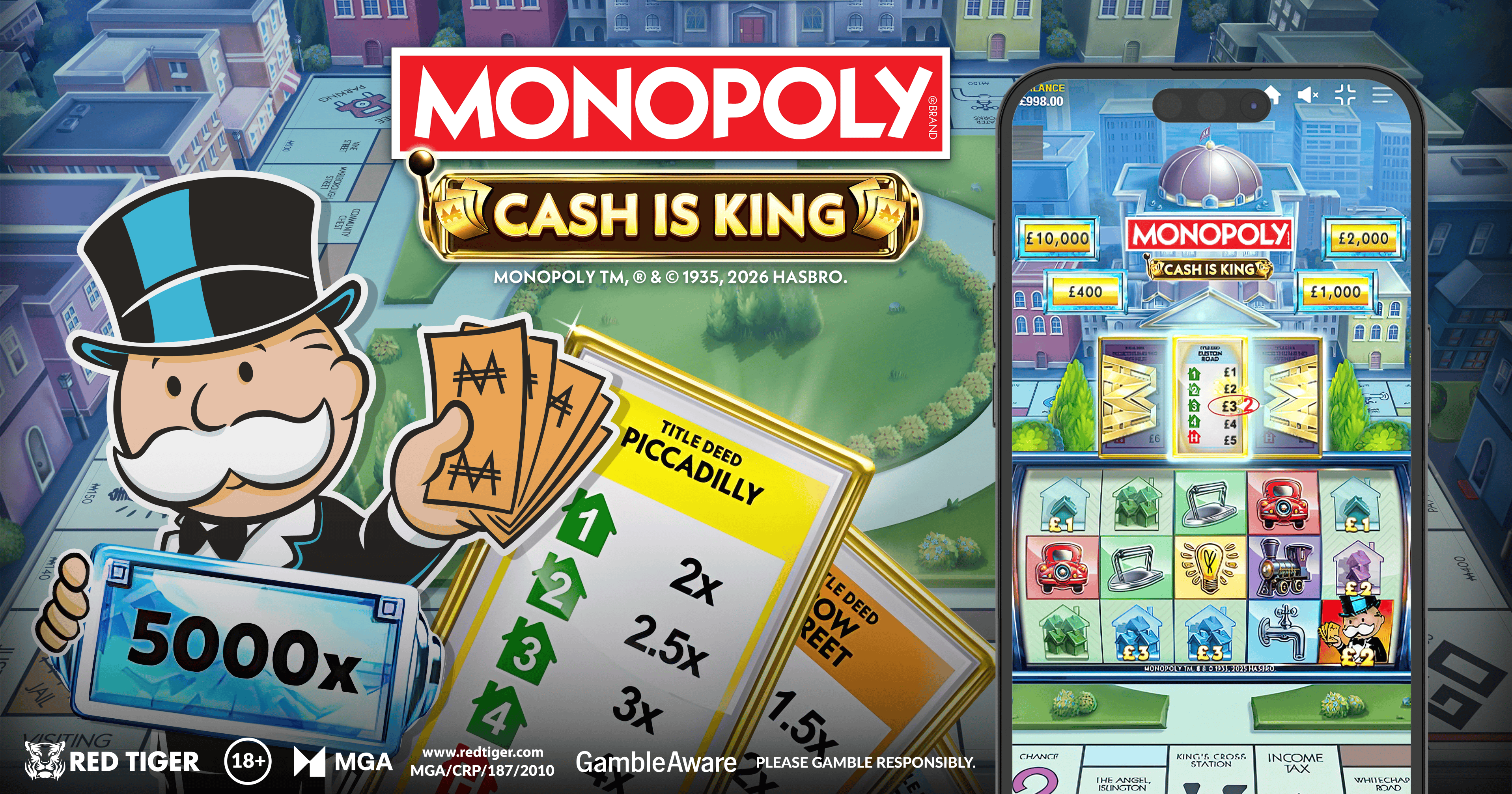 MONOPOLY Cash Is King - A Slot by Red Tiger